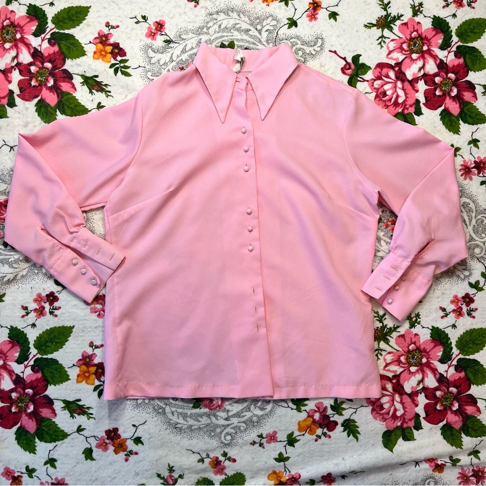 Vintage Pink Montgomery Ward Western Style Button Dow… - Gem